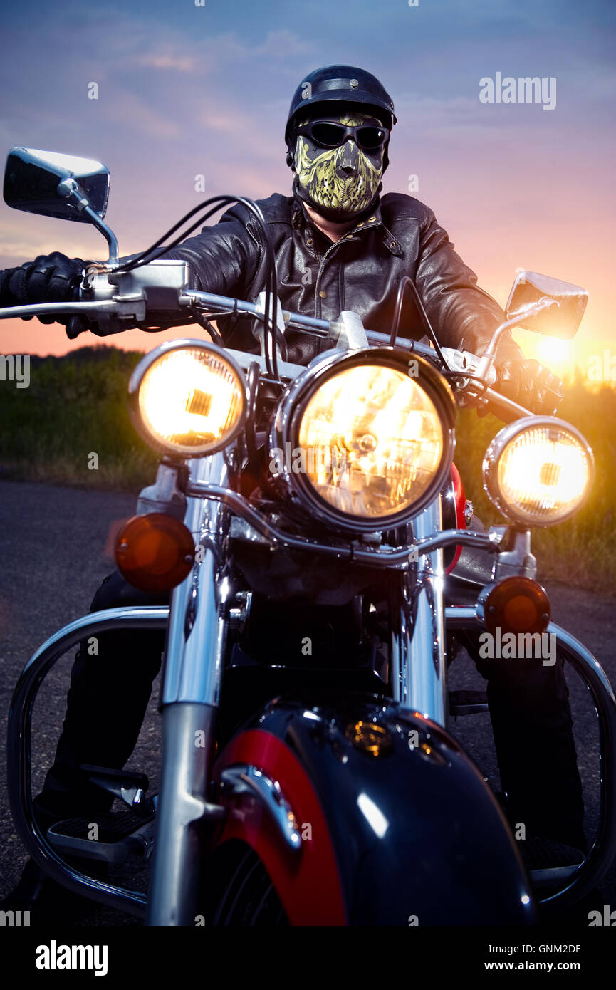 Motorcycle rider leather mask hi-res stock photography and images - Alamy