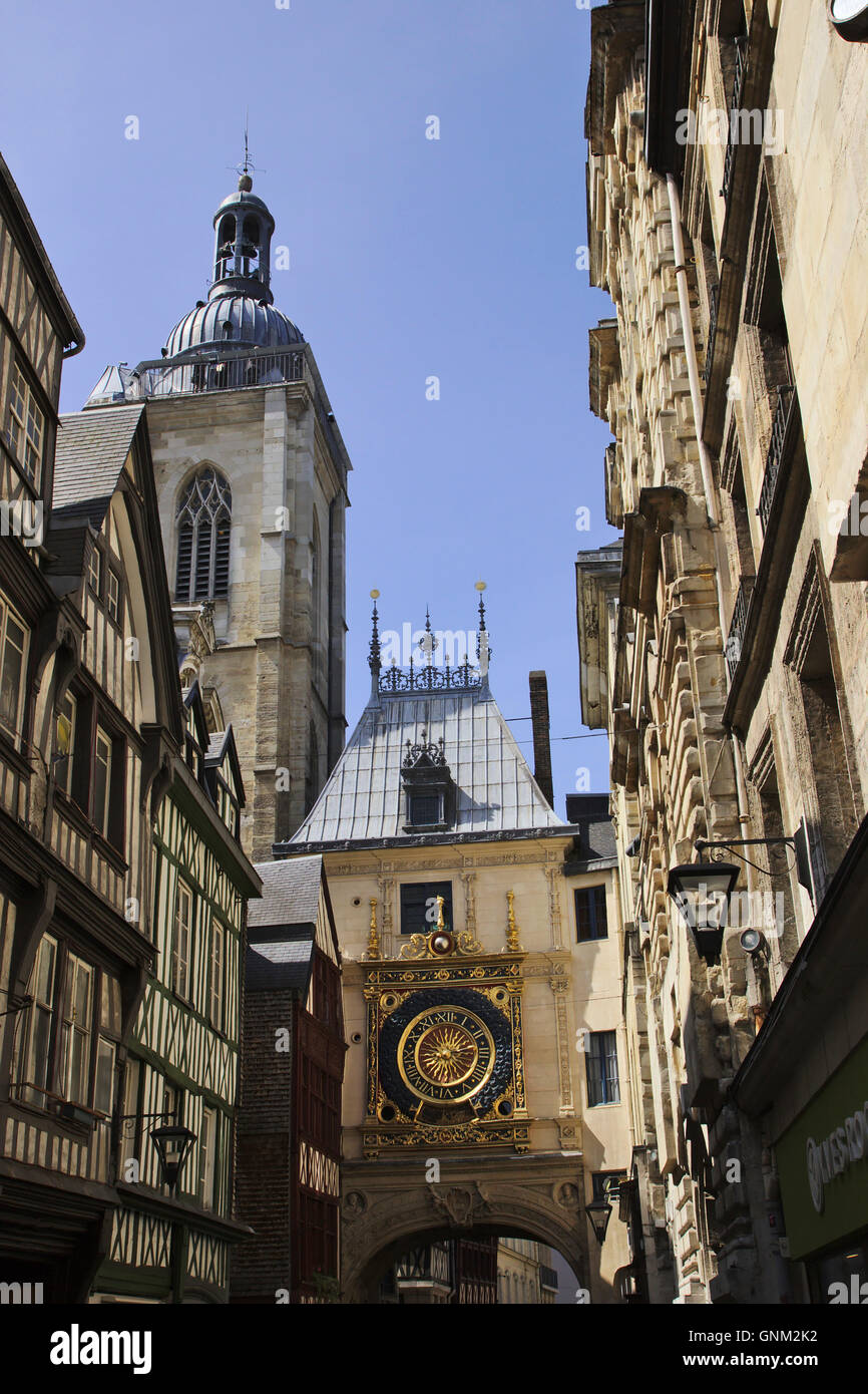 Rouen clock hi-res stock photography and images - Alamy