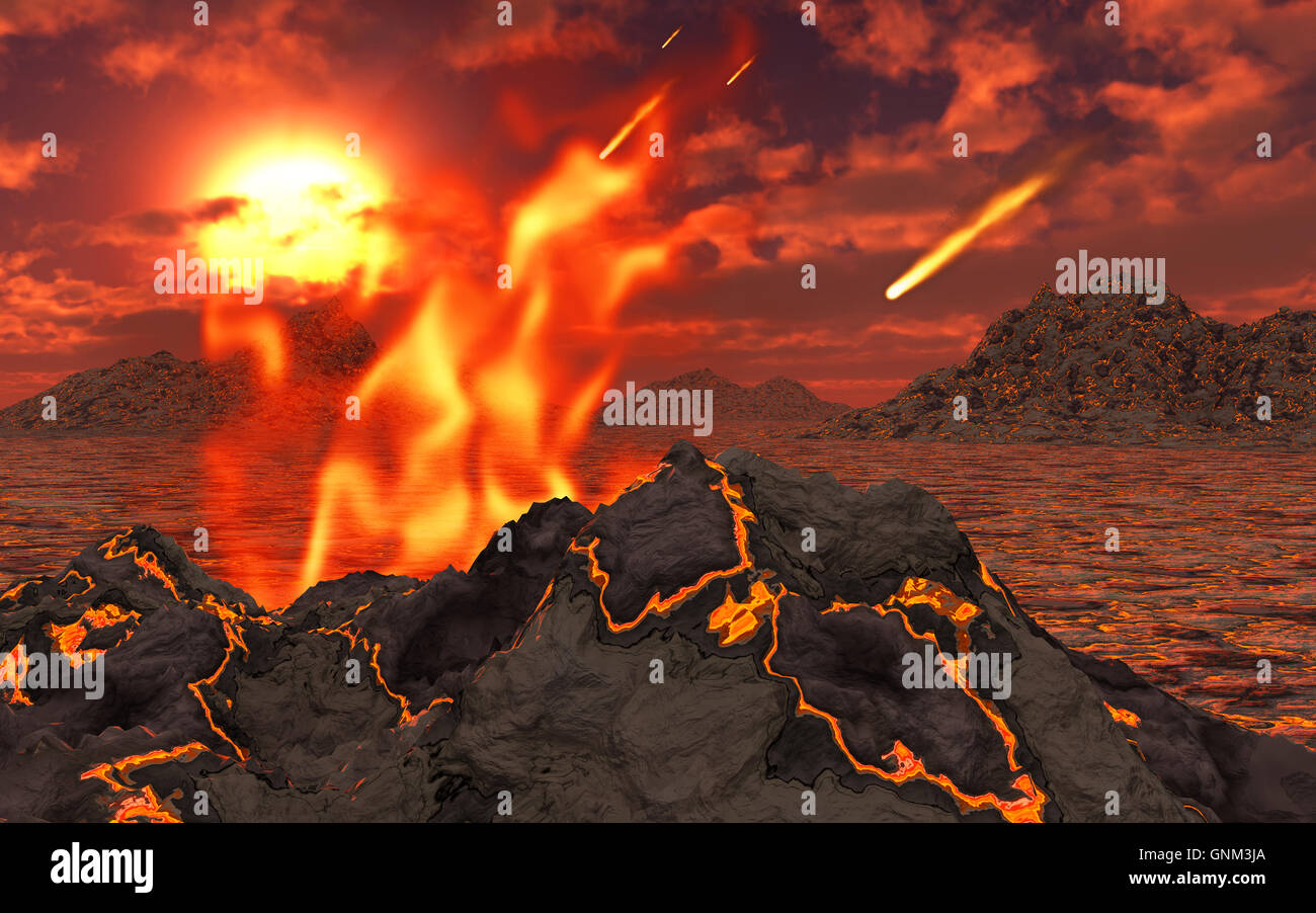 Hadean Era Rock Formations