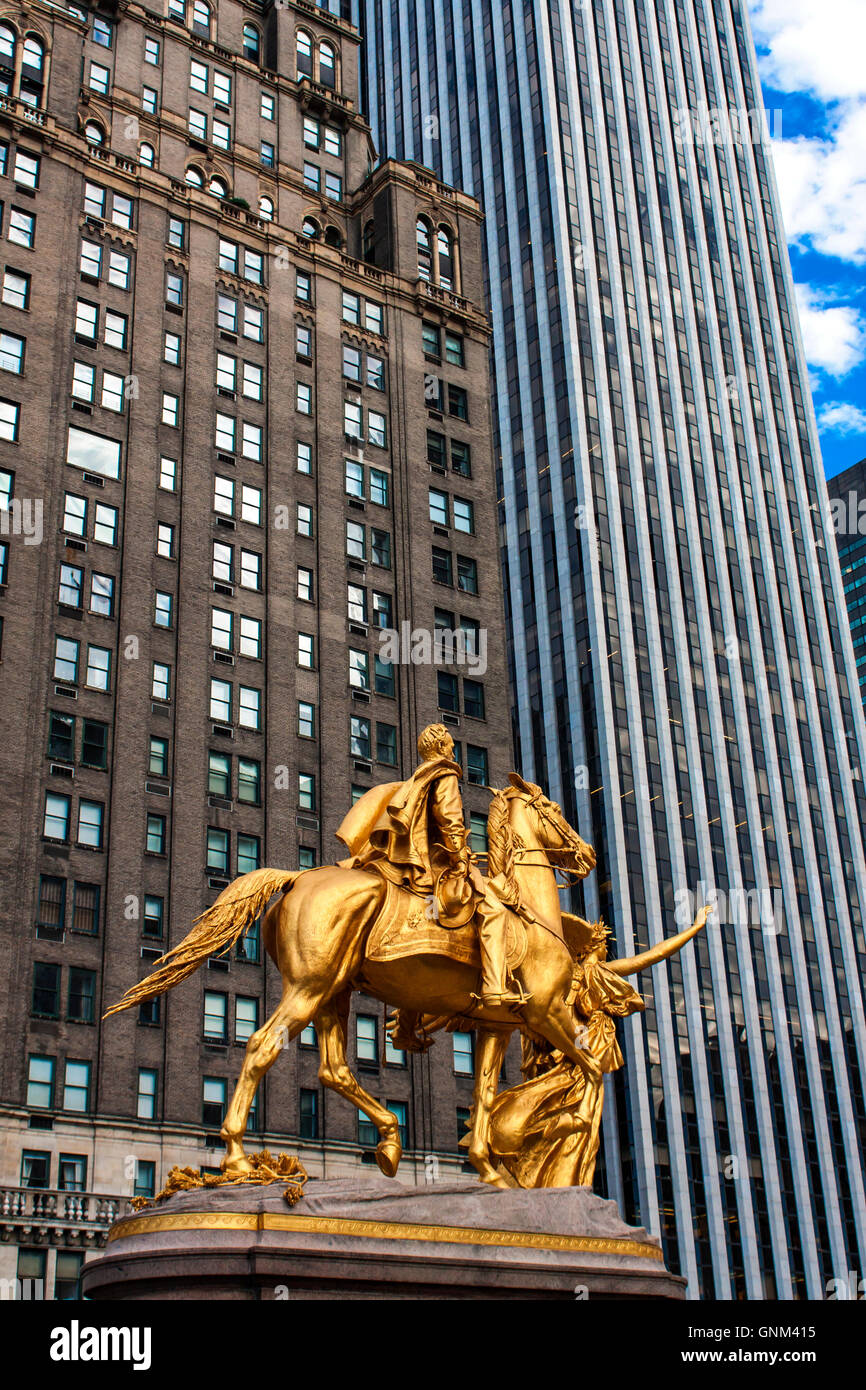 General William Tecumseh Sherman Monument in New York City Stock Photo ...
