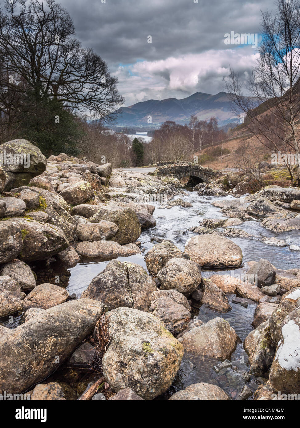 Ashness Bridge gateway to the Lake District Stock Photo - Alamy