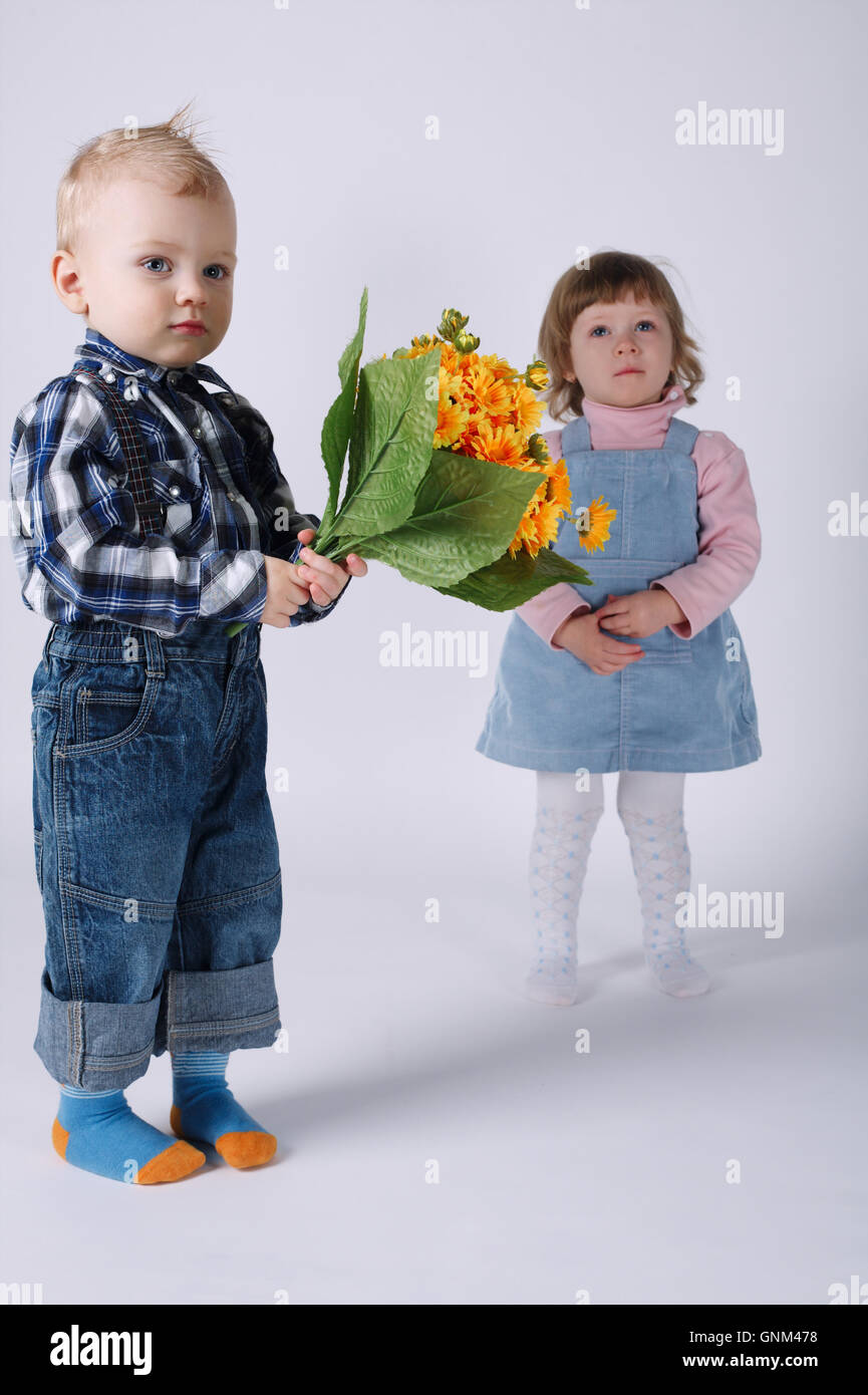 cute children on the date Stock Photo - Alamy