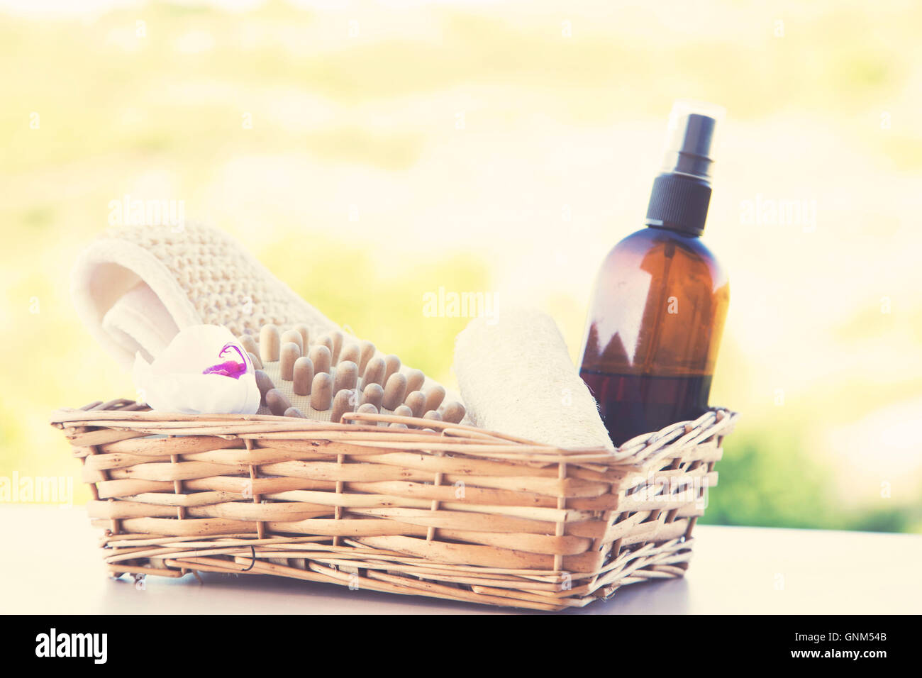 vintage spa set Stock Photo - Alamy