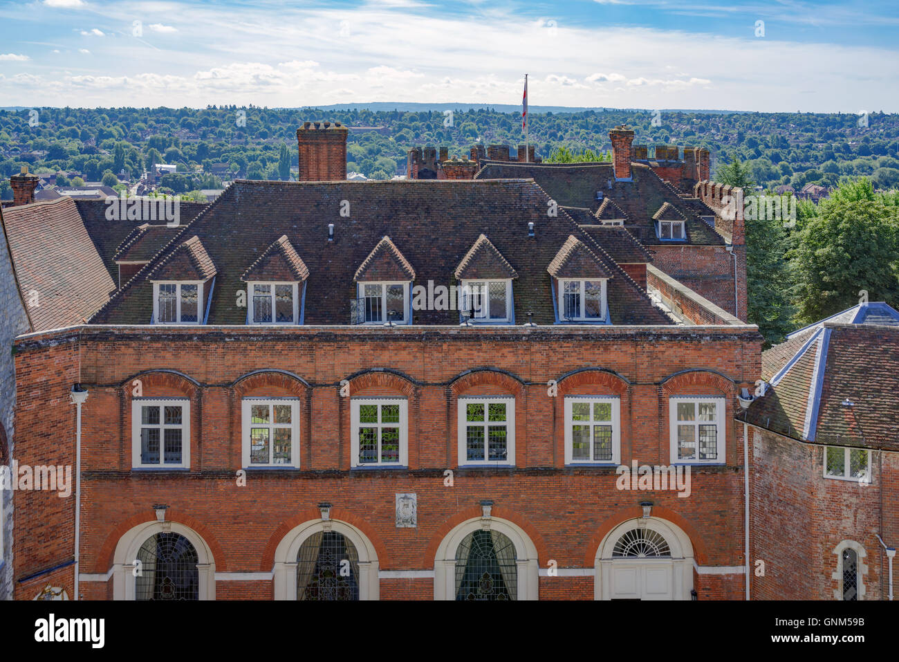 Farnham Castle and grounds in Surrey Stock Photo - Alamy