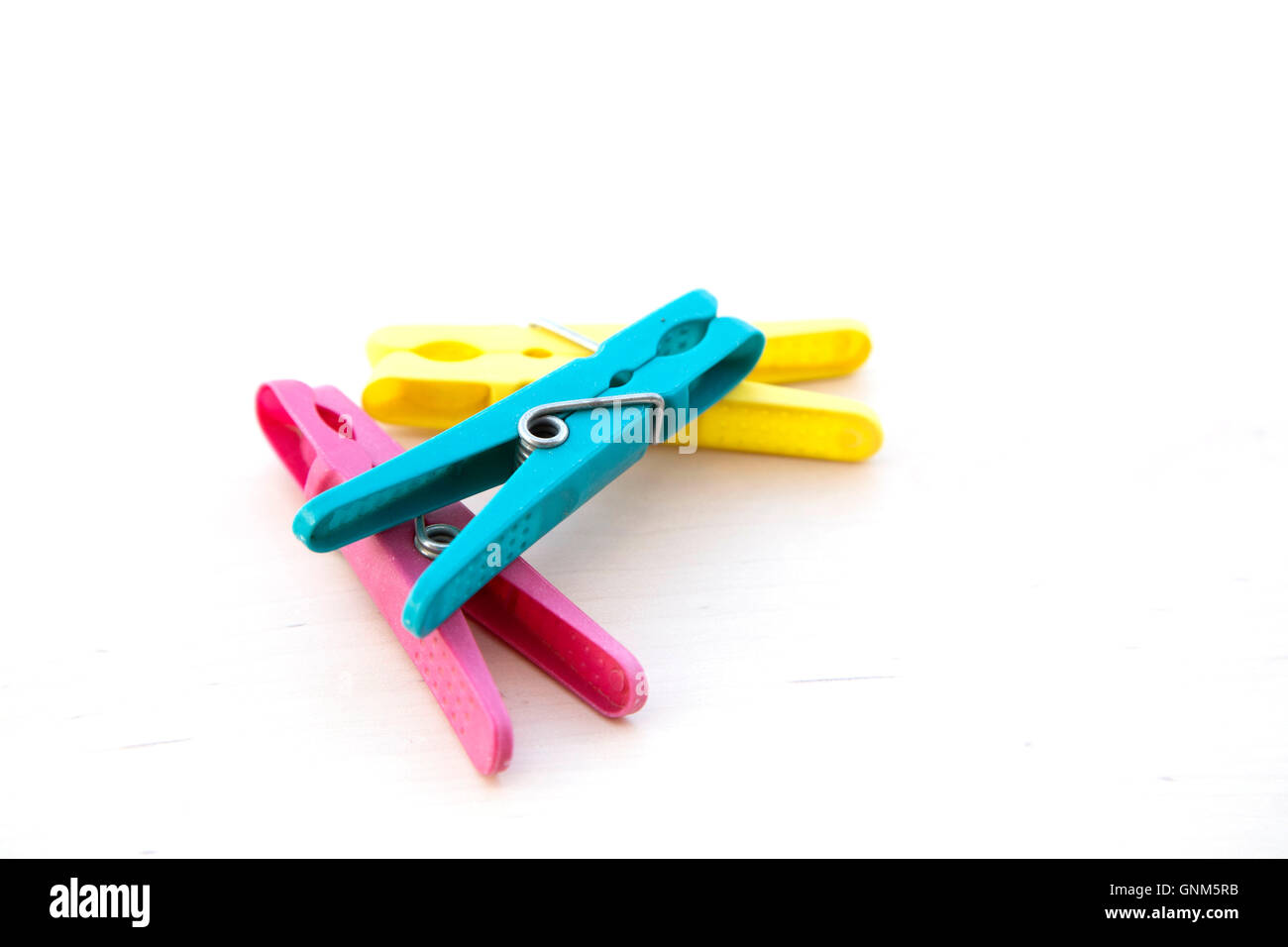 Colorful laundry decorative clips Stock Photo - Alamy
