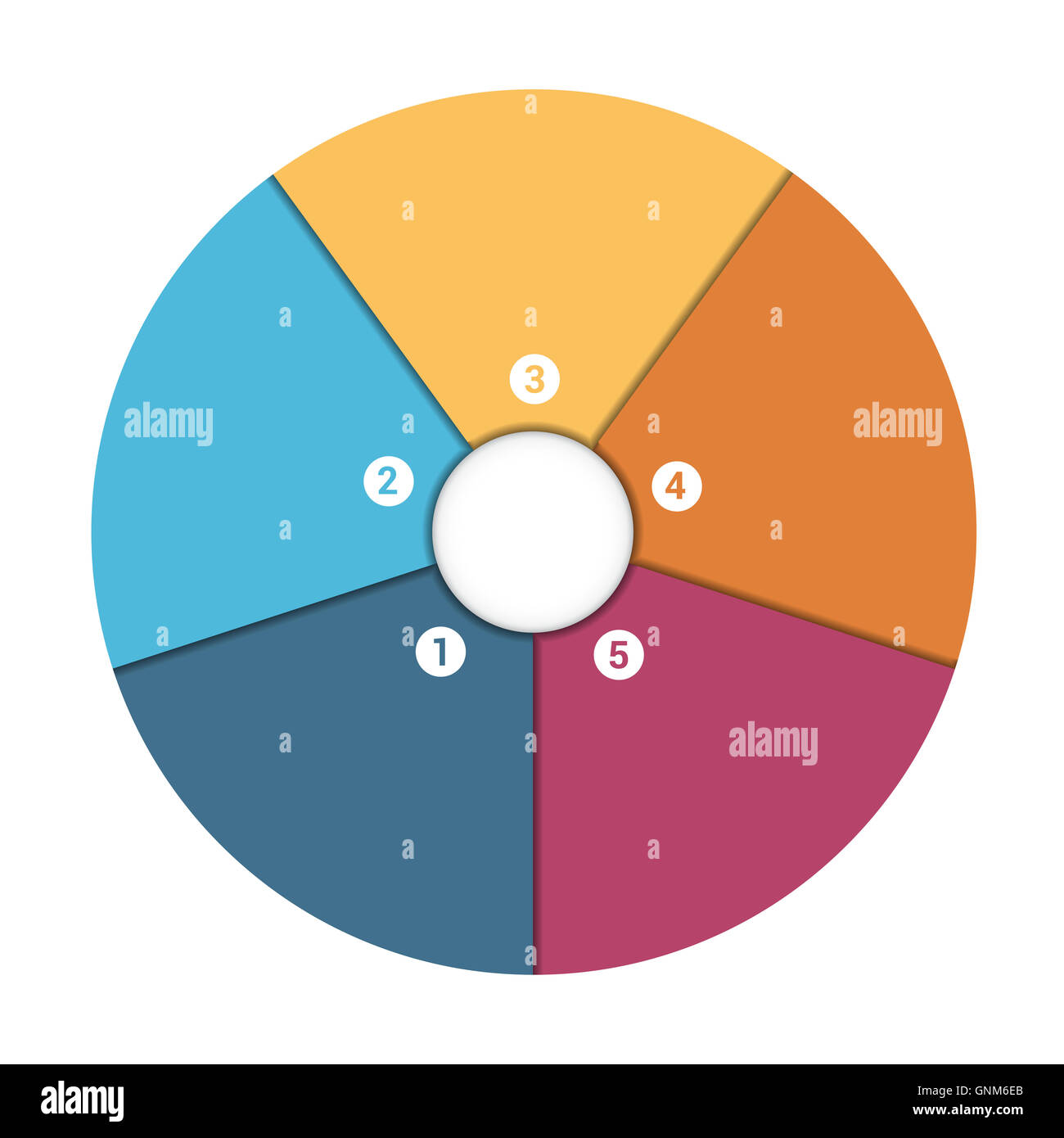 Colourful In The Form Of Flower Petals Around Circle. Template ...
