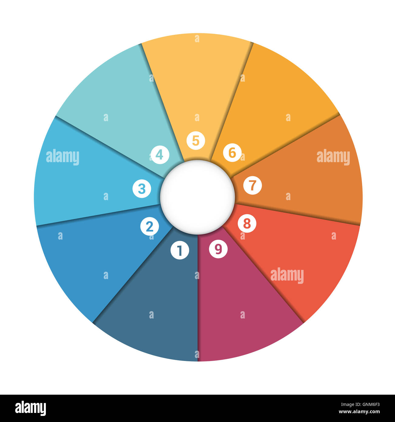 Colourful In The Form Of Flower Petals Around Circle. Template ...