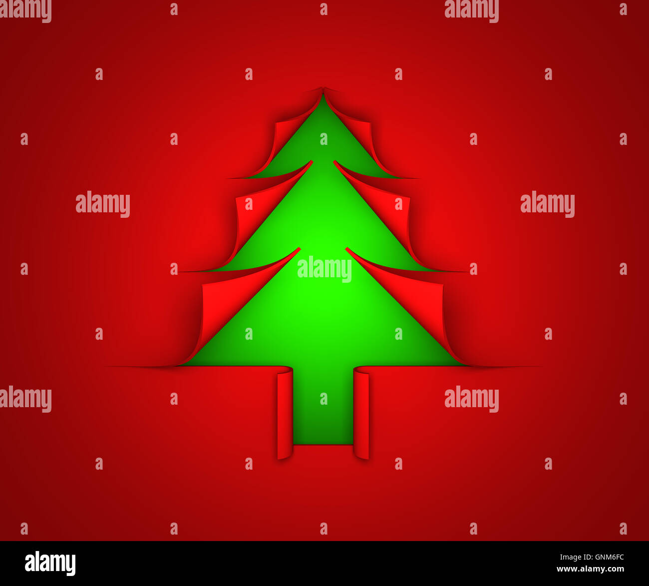 Christmas tree paper curl Stock Photo - Alamy