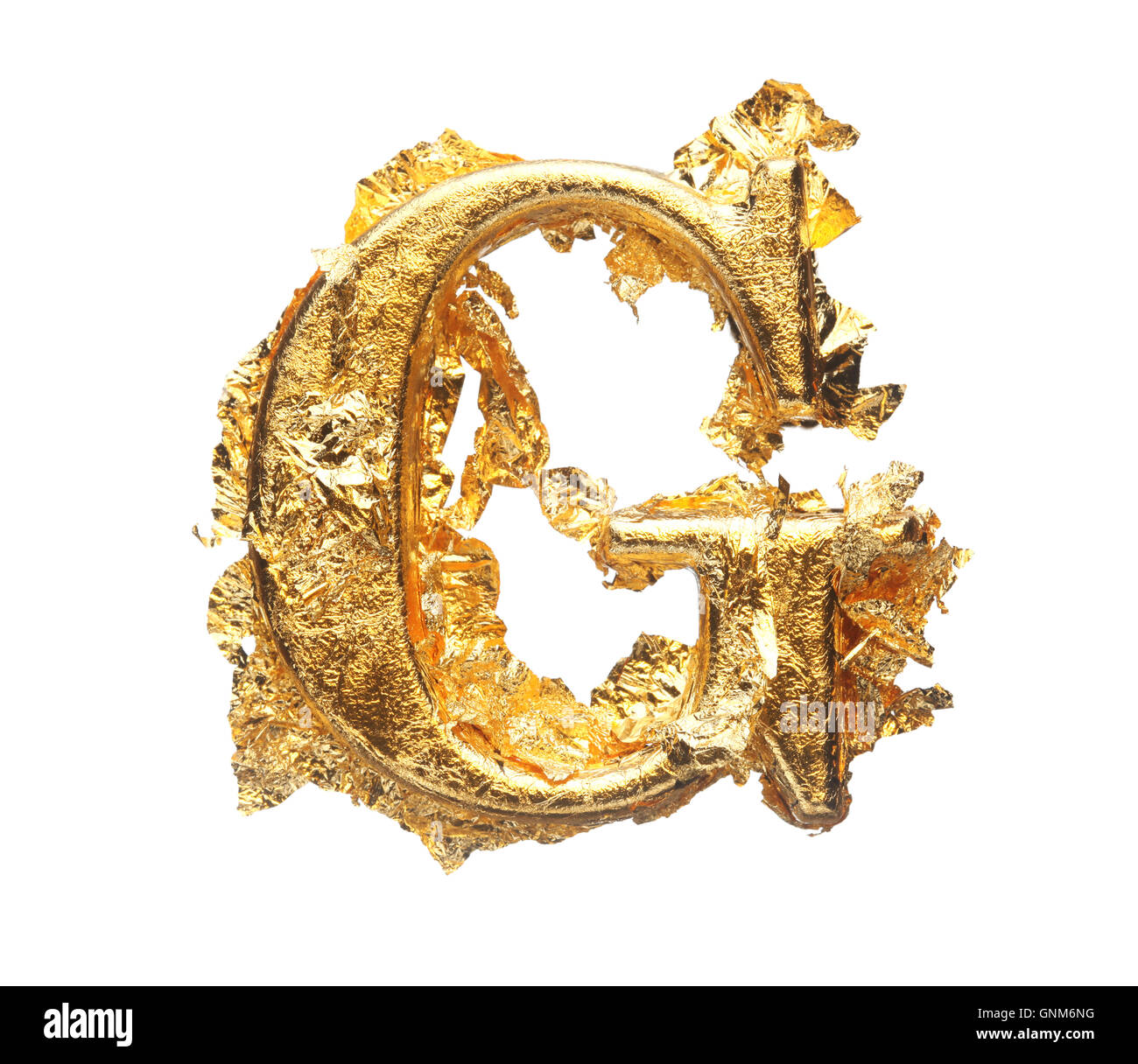 Wrinkled gold leaf Cut Out Stock Images & Pictures - Alamy