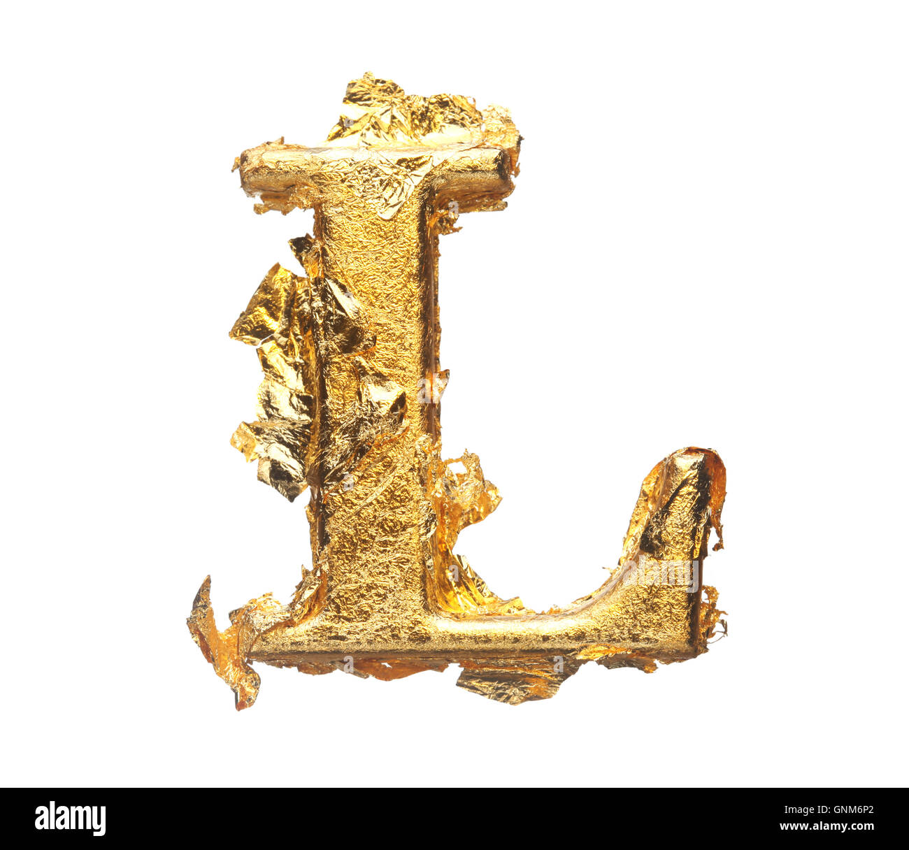 Alphabet and numbers in rough gold leaf isolated on white Stock Photo ...