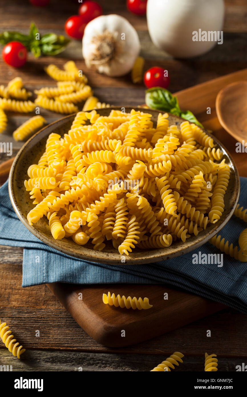 Raw Dry Organic Fusilli Pasta Ready for Cooking Stock Photo - Alamy