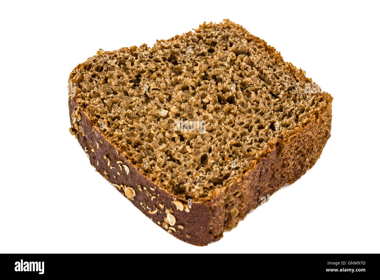 Sliced of bread made of dark flour, isolated on white background Stock ...