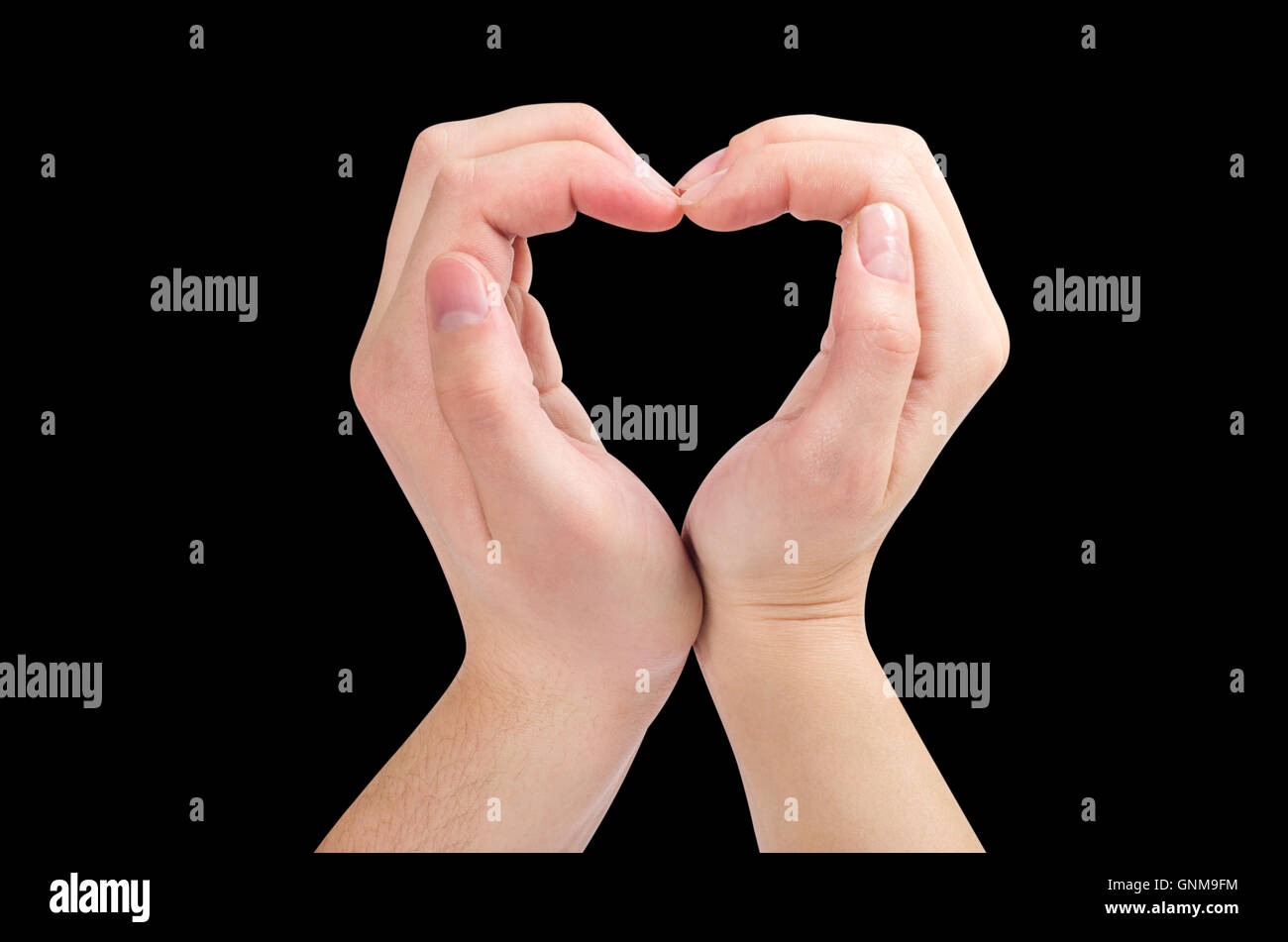 Two hands form a heart shape Stock Photo - Alamy