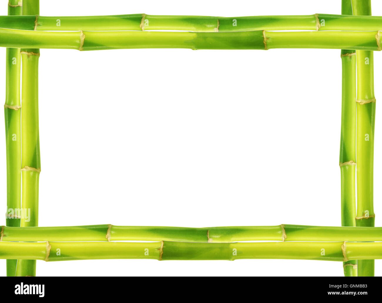 Bamboo frame made of stems Stock Photo - Alamy