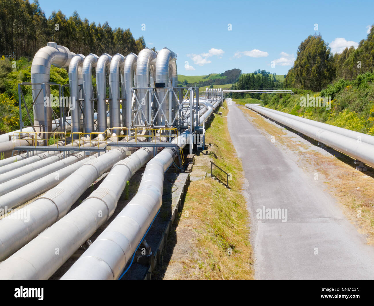 Pipeline installation for distribution and supply Stock Photo - Alamy