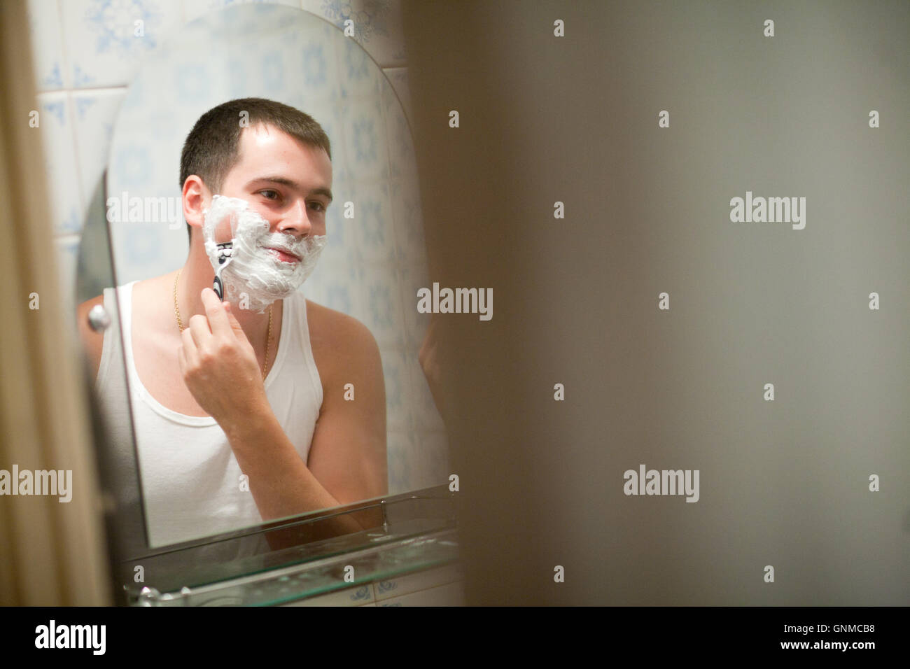 Chest hair shaving hi-res stock photography and images - Alamy