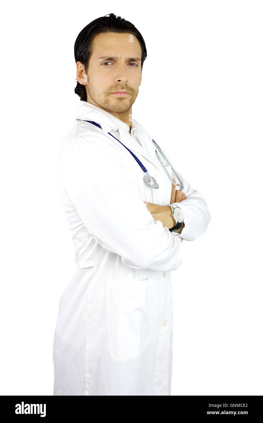 Serious doctor looking Stock Photo - Alamy