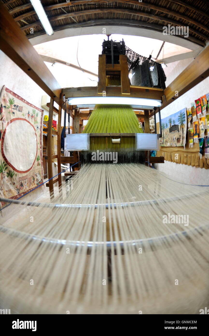 traditional arabic rug production Stock Photo - Alamy