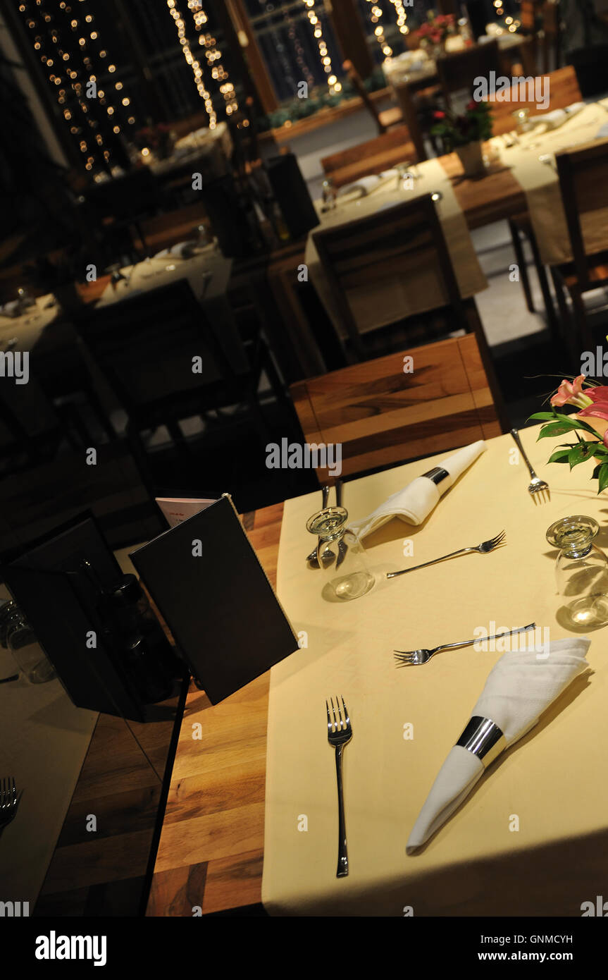 Yellow wall light restaurant menu hi-res stock photography and images ...