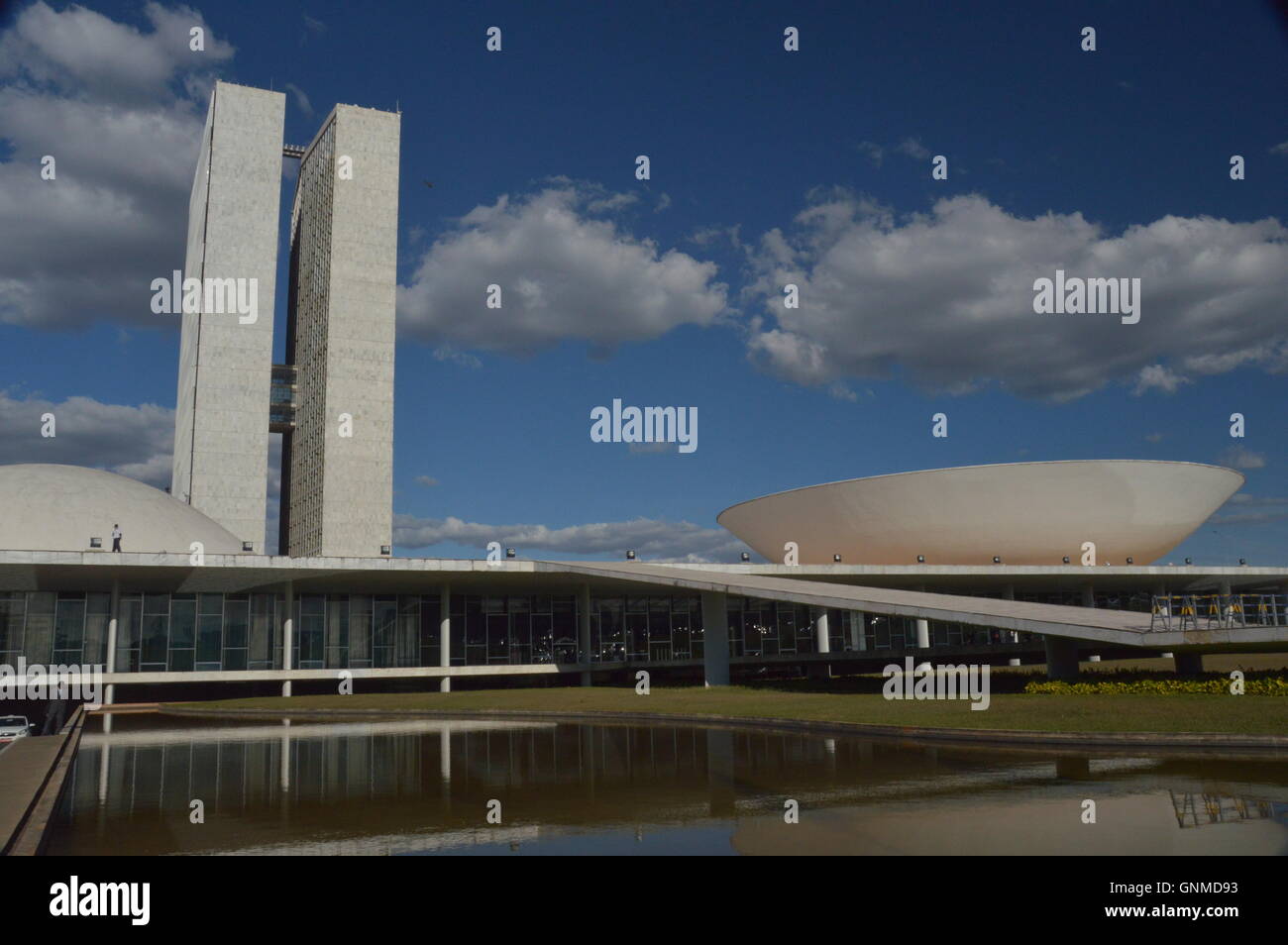 plaza of the brazilian congress center of the government in Brasilia ...