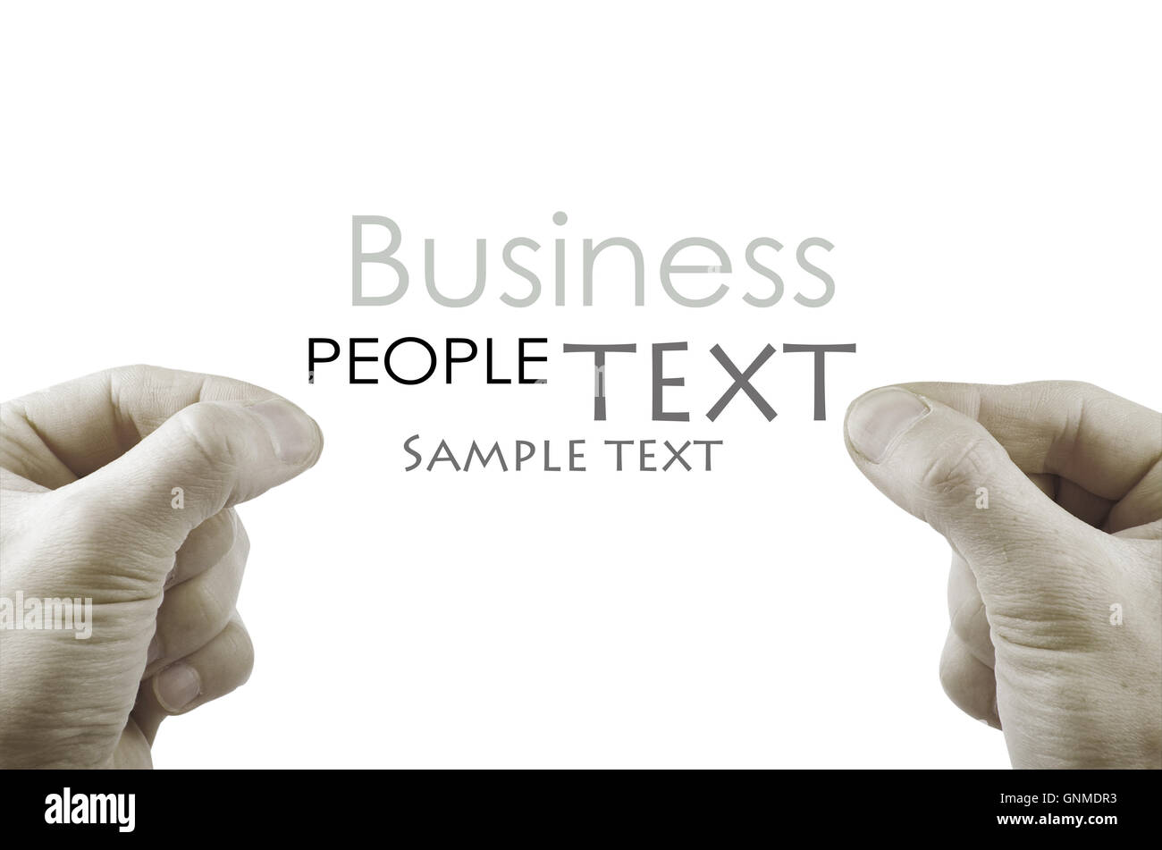 hand picking something with space in blank for insert text or de Stock ...