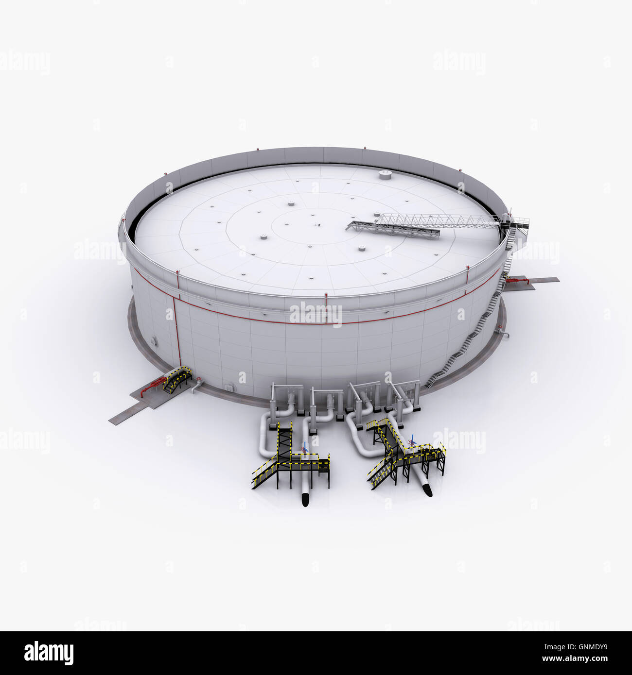 Large oil tank with floating roof Stock Photo - Alamy