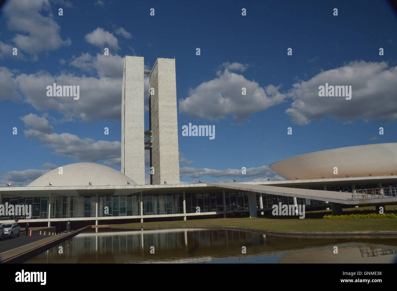 plaza of the brazilian congress center of the government in Brasilia ...