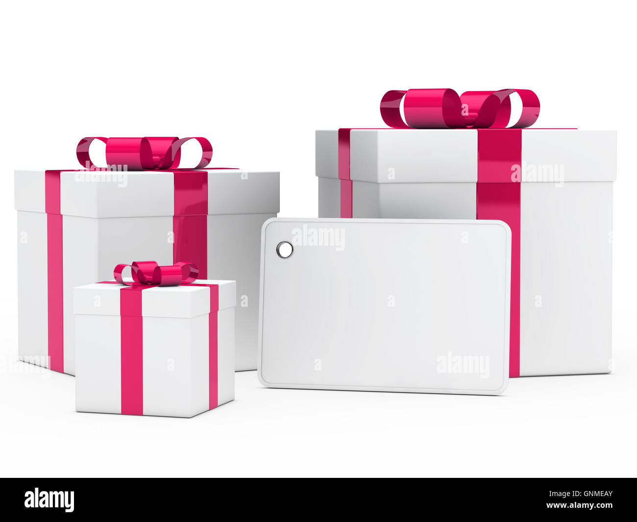 gift box pink ribbon Stock Photo - Alamy