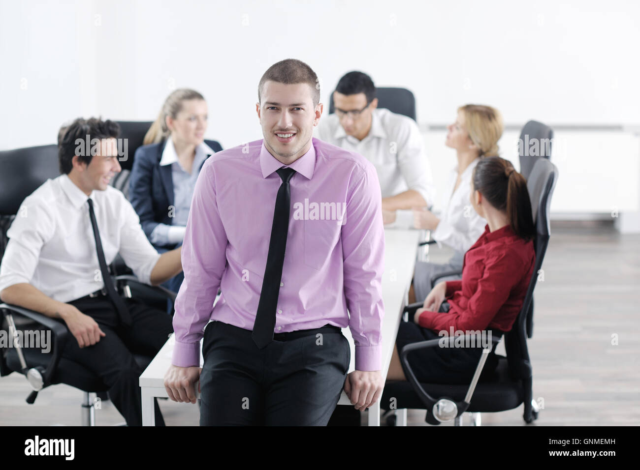 young business man at meeting Stock Photo - Alamy
