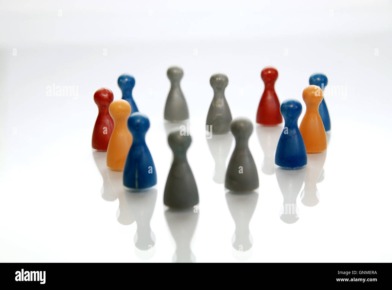 Concept of a multi-colored crowd Stock Photo - Alamy