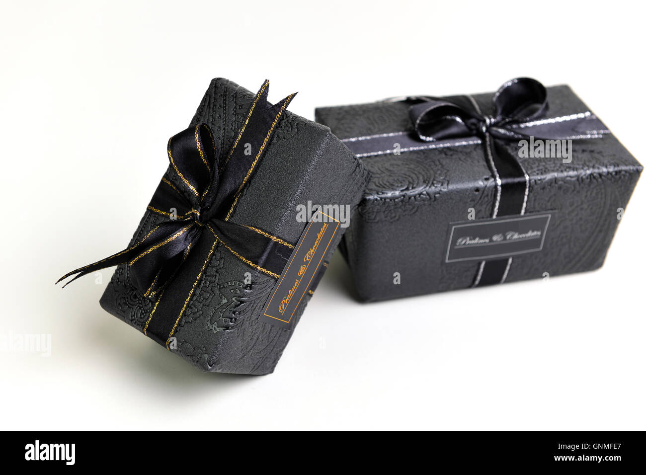 chocolate and praline box Stock Photo - Alamy