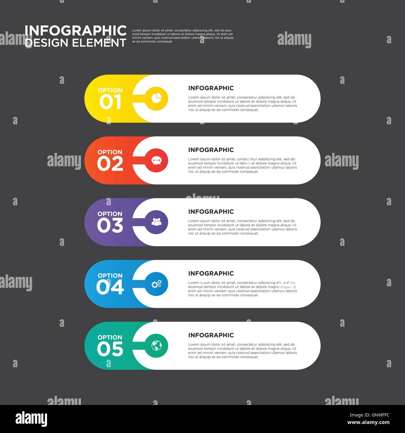Infographic business report template layout design element vector ...