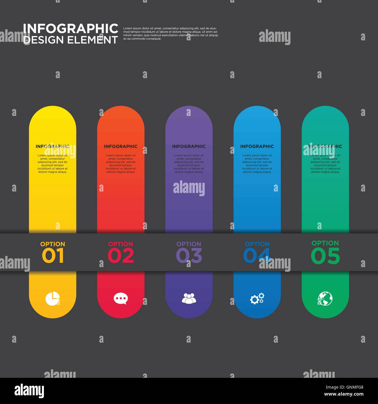 Infographic business report template layout design element vector ...