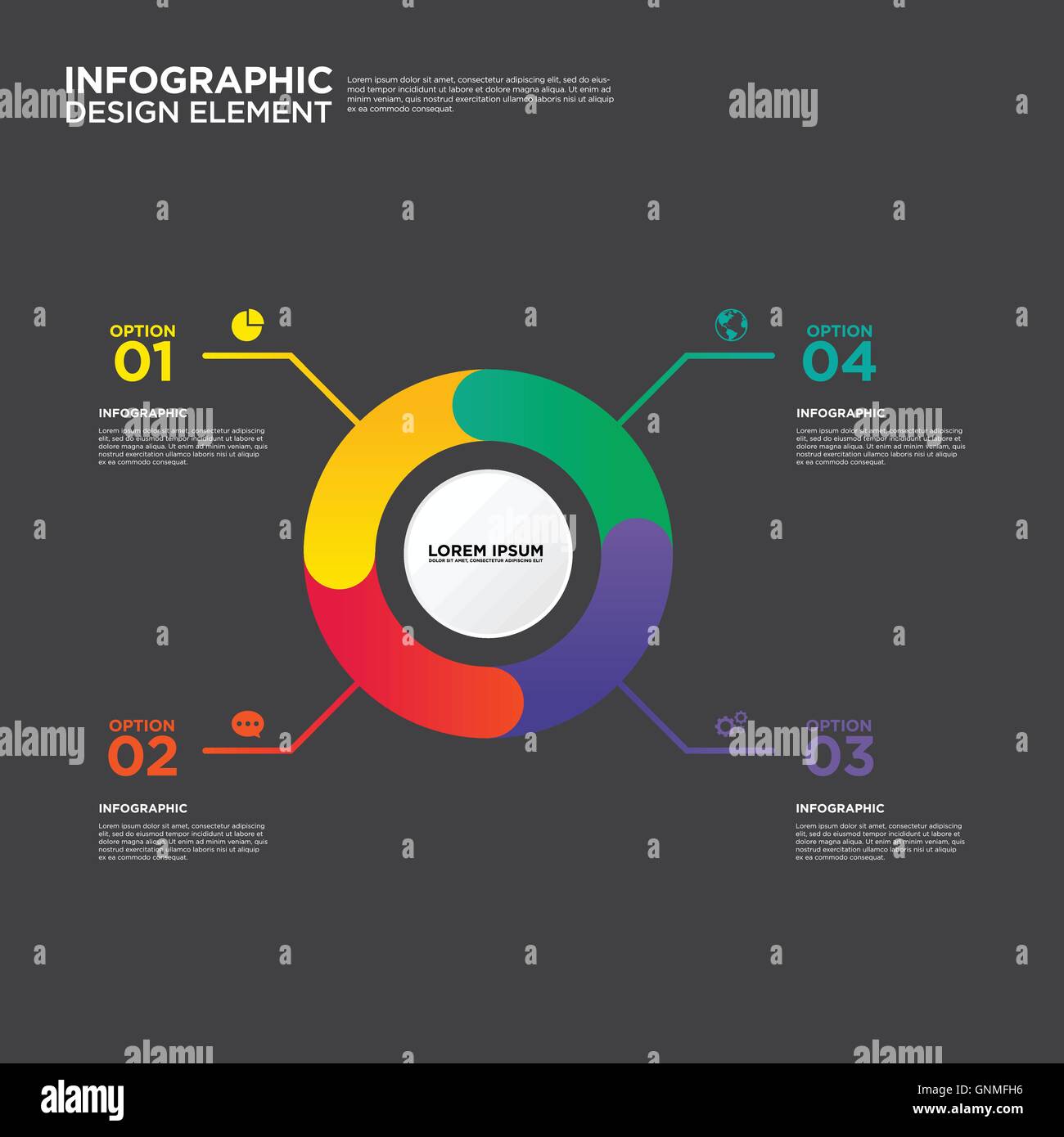 Infographic business report template layout design element vector ...