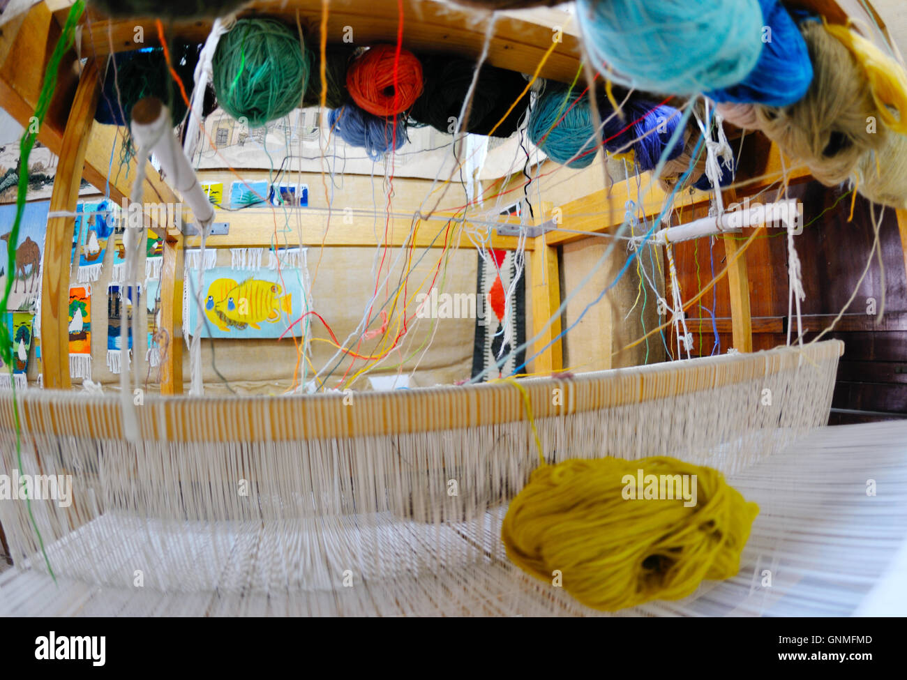 traditional arabic rug production Stock Photo - Alamy