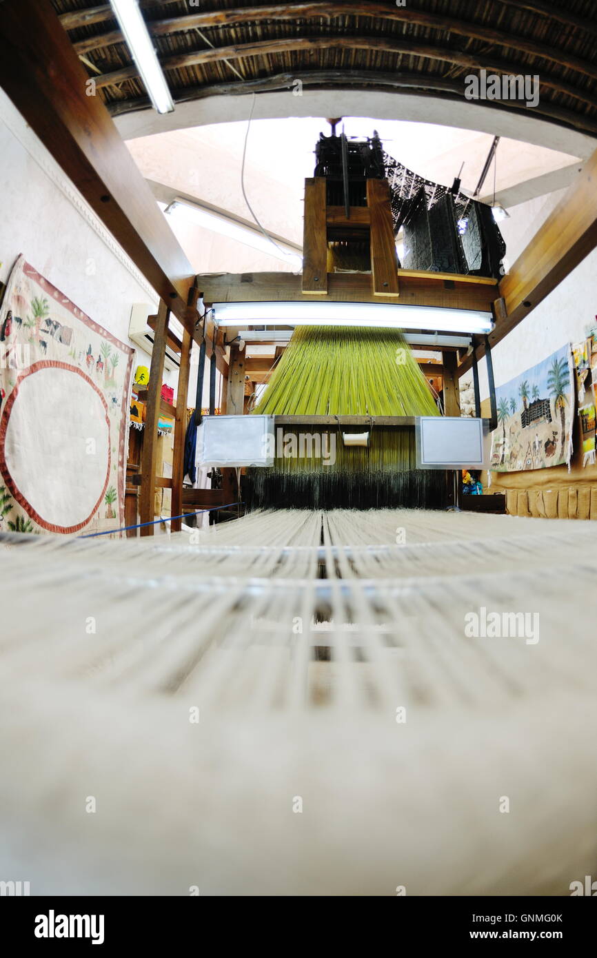 traditional arabic rug production Stock Photo - Alamy