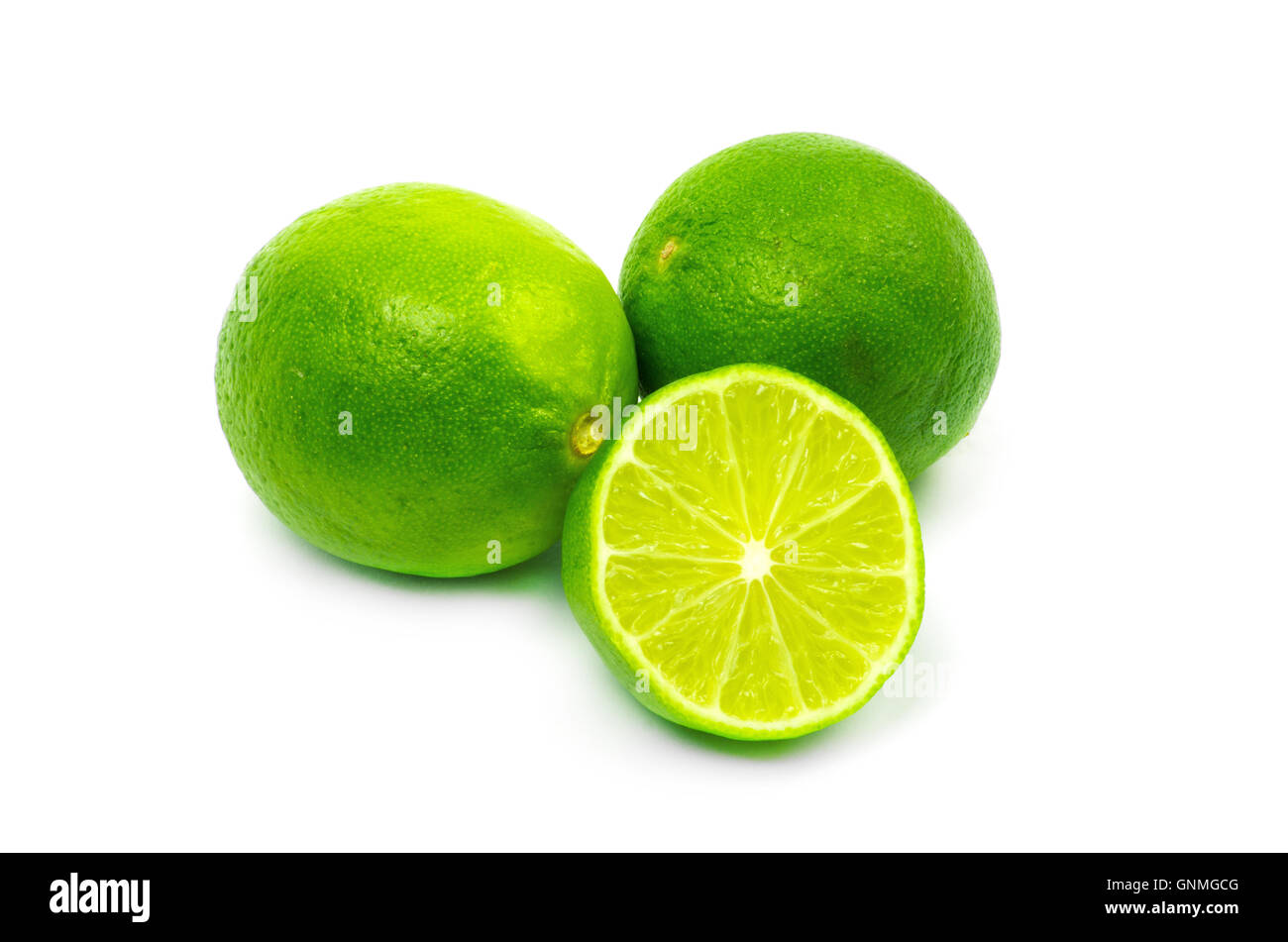 Fresh ripe lime. Isolated on white background Stock Photo - Alamy