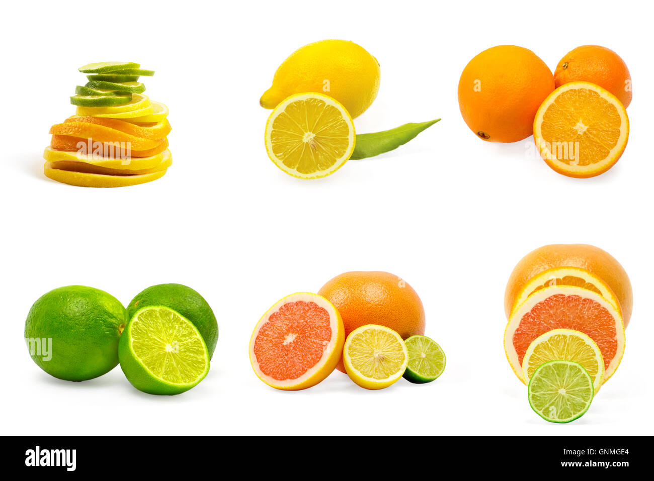 Set of fruits isolated on white background Stock Photo - Alamy