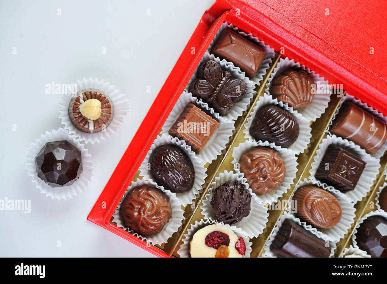 chocolate and praline Stock Photo - Alamy