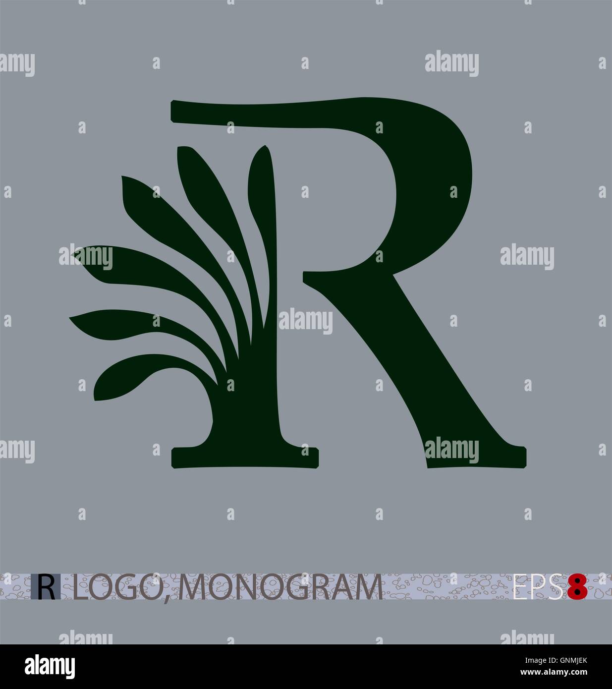 'R' vector logo, monogram for persons, brands and companies, or ... 'R' vector logo, monogram for persons, brands and companies, or ...
