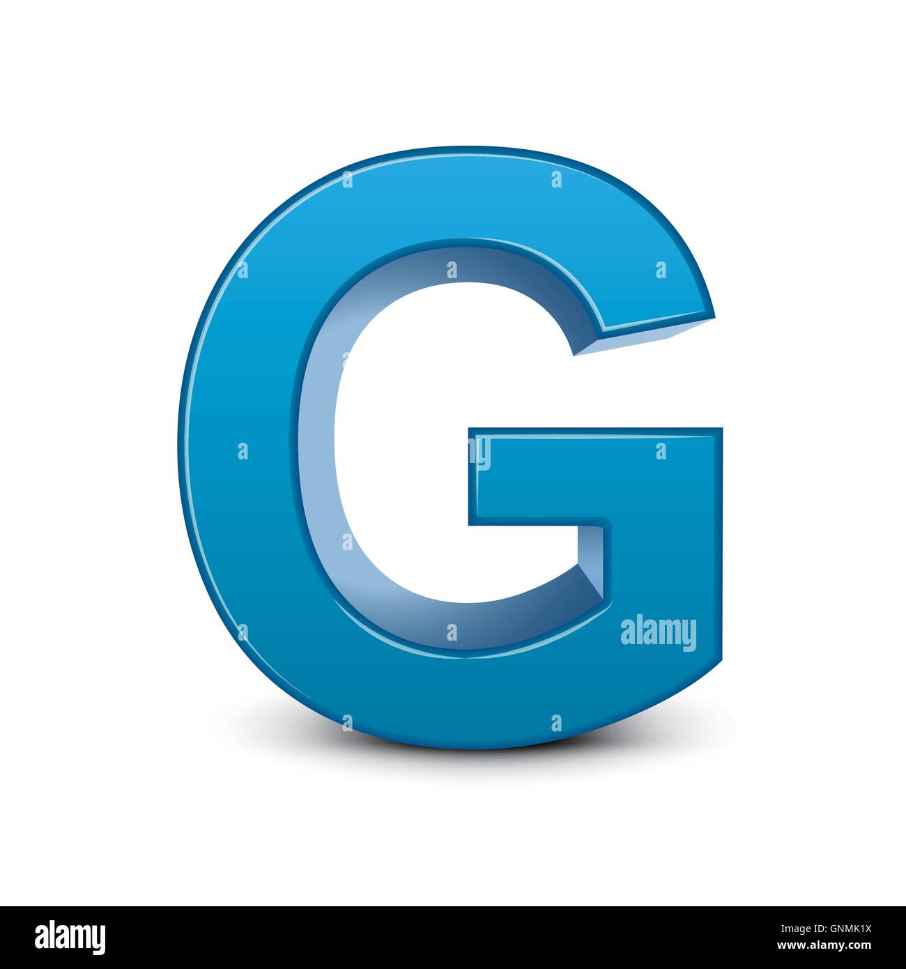 3D image blue letter G isolated on white background Stock Vector Image & Art - Alamy