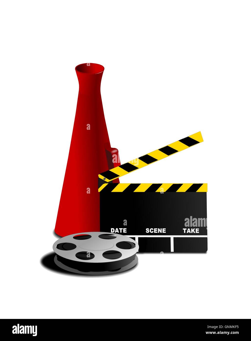 Retro film director megaphone Cut Out Stock Images & Pictures - Alamy