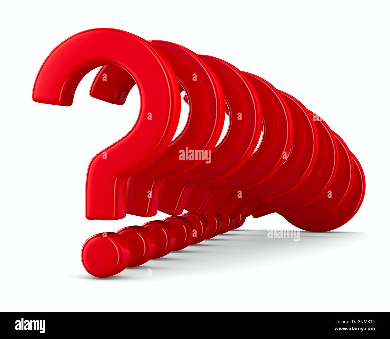 Sign question on white. Isolated 3D image Stock Photo - Alamy