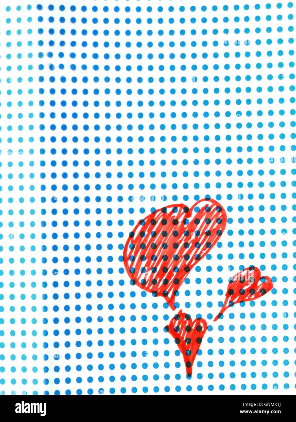 heard drawing on dotted surface Stock Photo - Alamy