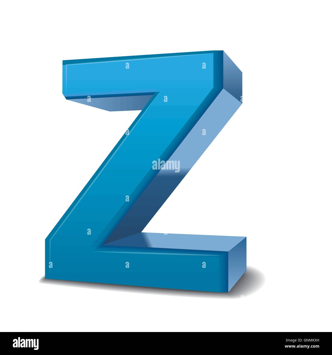 3D image blue letter Z isolated on white background Stock Vector Image ...