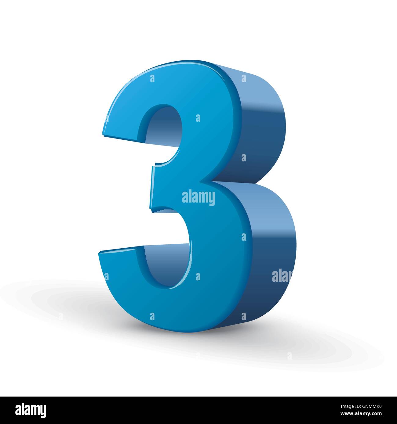Blue number 3 Cut Out Stock Images & Pictures - Alamy