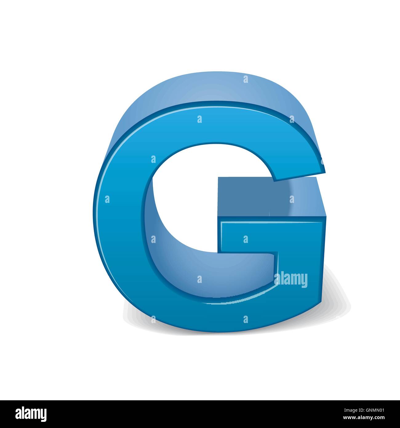 3D image blue letter G isolated on white background Stock Vector Image & Art - Alamy