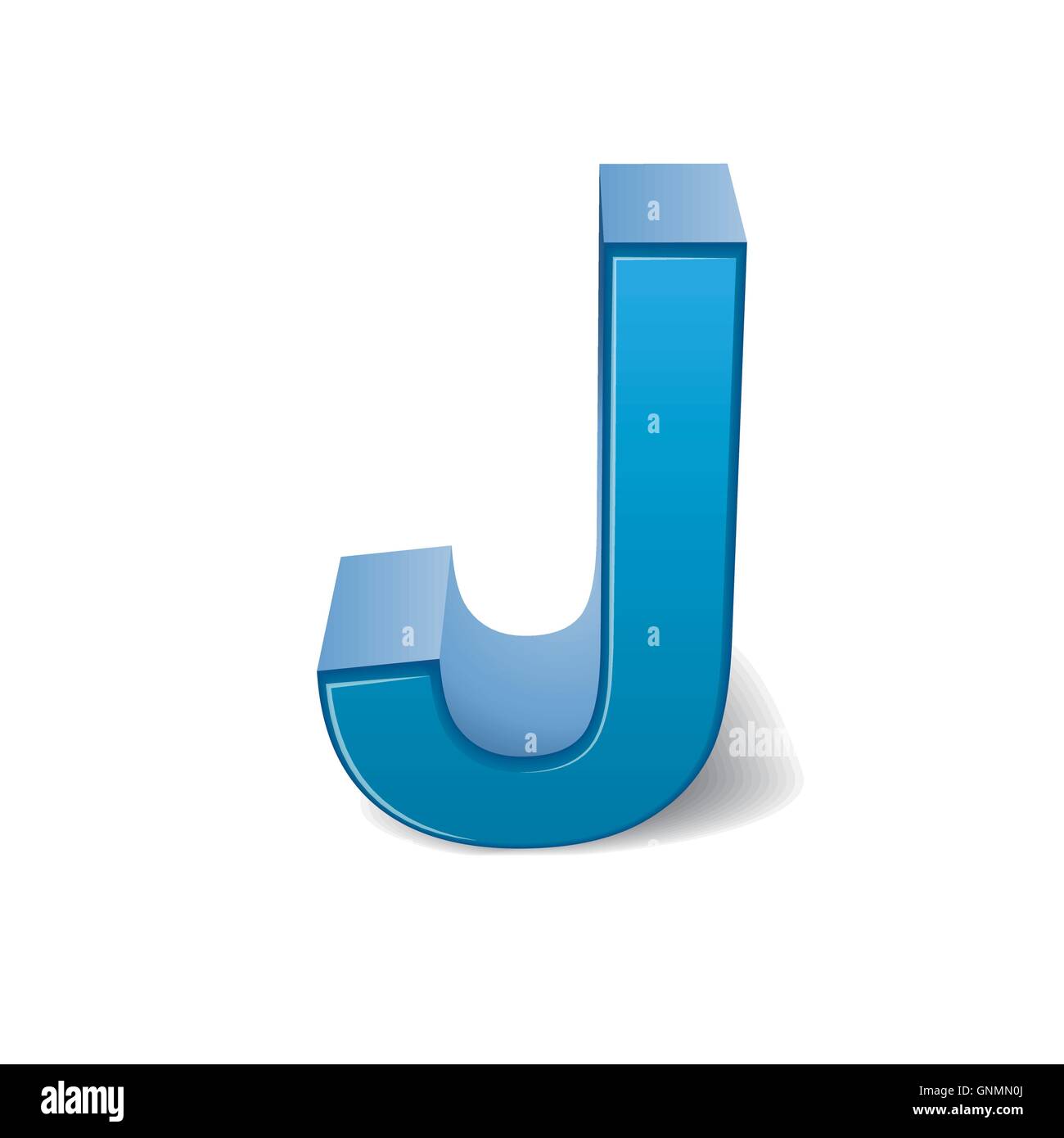 3D image blue letter J isolated on white background Stock Vector Image ...