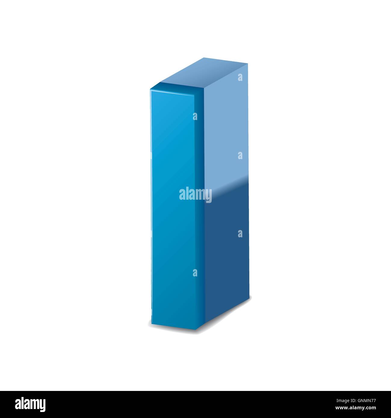 3D image blue letter I isolated on white background Stock Vector Image ...