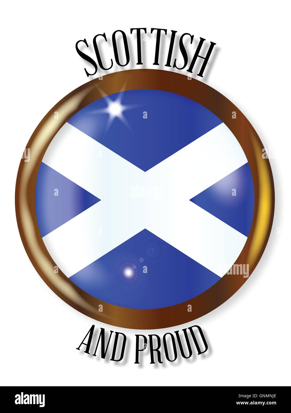 Scottish Proud Flag Button Stock Vector Image & Art - Alamy